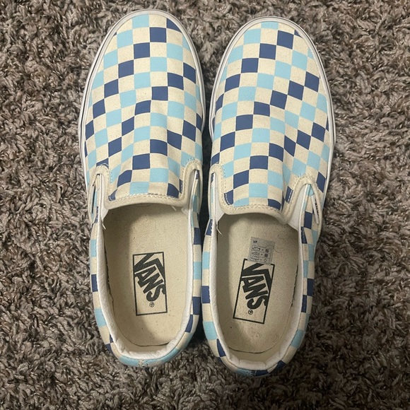 Vans | Shoes | Vans Slip On Blue And Light Blue | Poshmark